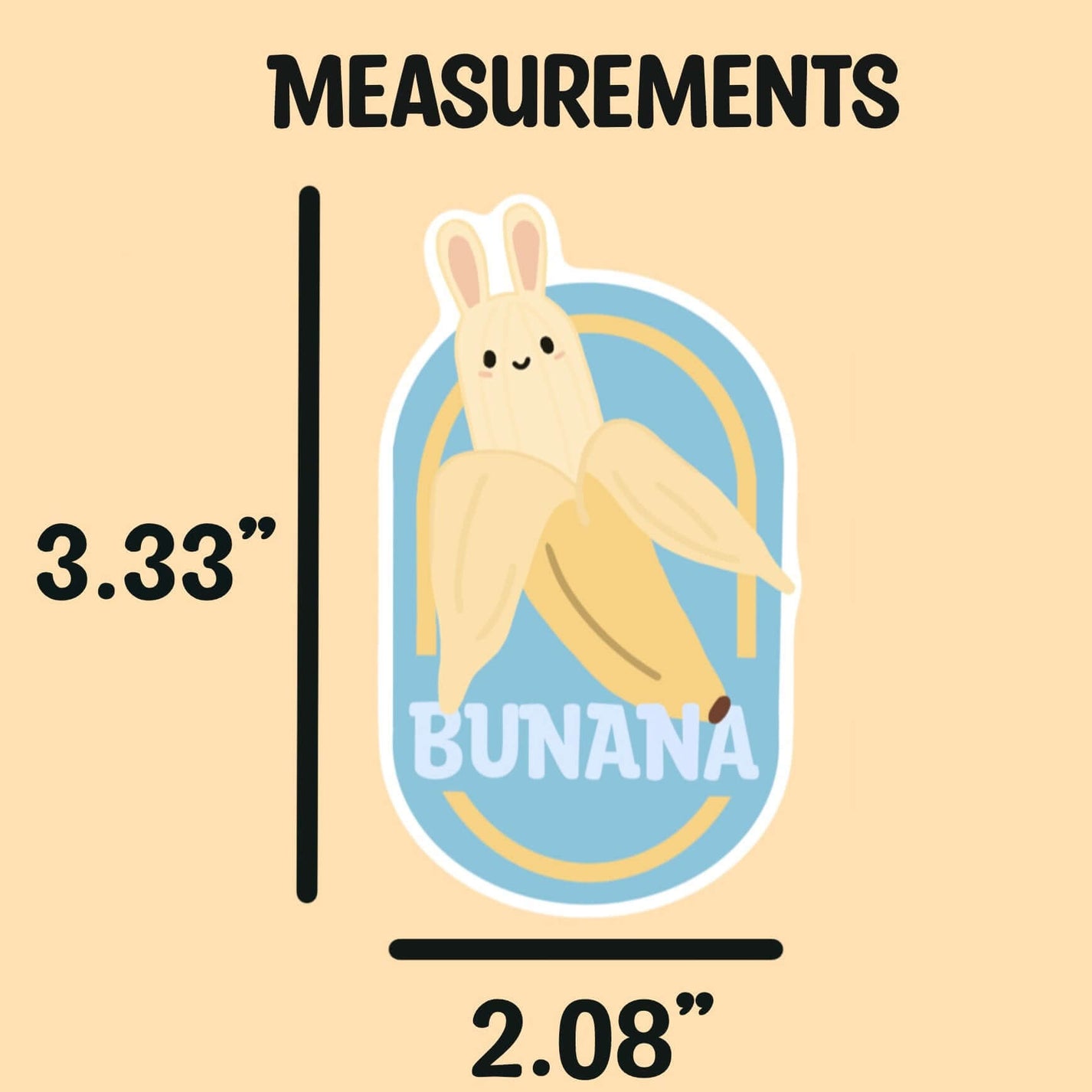 Banana Pet Bunny Sticker Bunana Vinyl Decal